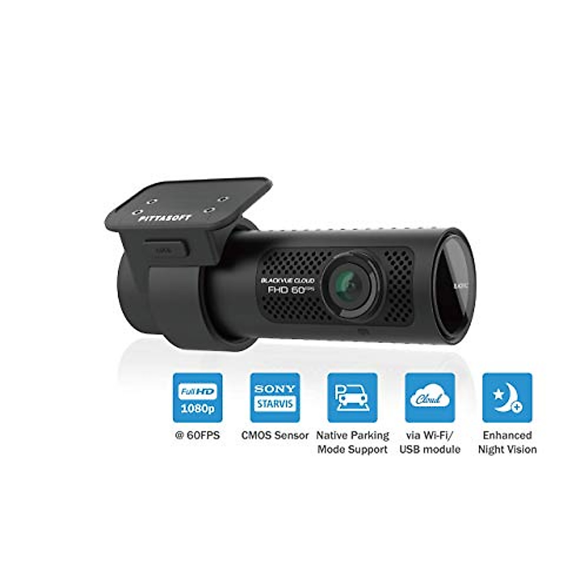 BlackVue DR750X-1CH Plus 32GB | Full HD Cloud Dashcam | Back-Illuminated STARVIS Image Sensor | Built-in Wi-Fi, GPS, Parking Mode Voltage Monitor | LTE via Optional LTE Module