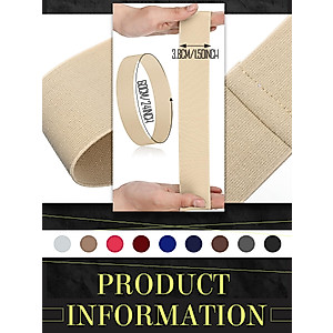 Yahenda 9 Pcs Stretchable Hat Band Ribbon Panama Hat Band Western Cowboy Hat Band Costume Headwear for Women Men (Multicolor)