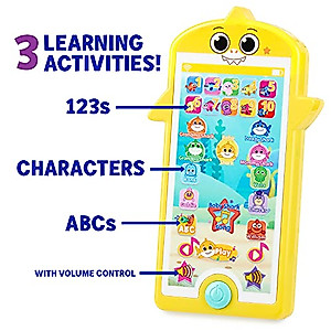 WowWee Baby Shark's Big Show! Mini Tablet for Kids – 123 and ABC Learning Toys for Toddlers – Kids Tablets (Handheld)