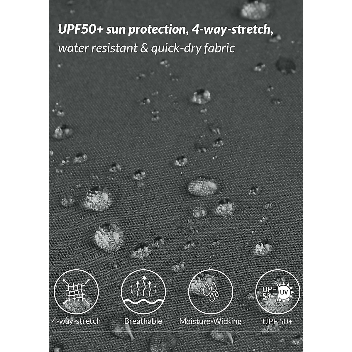 BALEAF Women's Hiking Pants Quick Dry Water Resistant Lightweight Joggers Pant for All Seasons Elastic Waist Steel Gray Size L, Capri