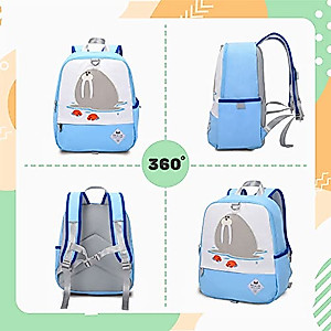 Beatrix New York - Toddler & Kids 11.5" Backpack Bag with Removable Leash for Girls & Boys (WALRUS), Ideal for Preschool & Kindergarten Back to School