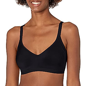 Warner's Womens Blissful Benefits Underarm-smoothing With Seamless Stretch Wireless Lightly Lined Comfort Rm3911w T-Shirt Bra, Black, Small US