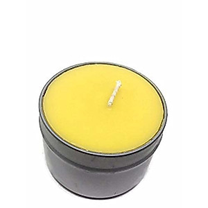 BearNaturalOrganics Handmade 100% Raw Pure Natural Eco friendly Organic Beeswax Tin Candle 2.5 oz Travel size Emergency candle