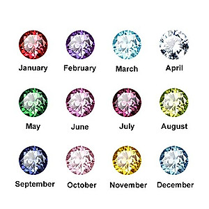 MRENITE 10k 14k 18k Solid Yellow Gold Personalized Name Necklace with Birthstone – Small Dainty Nameplate Jewelry - Custom Any Name Gift for Her Women Daughter Wife Men