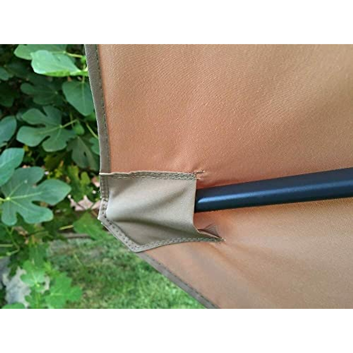 BELLRINO DECOR 7.5 ft 6 Ribs Replacement STRONG & THICK Patio Umbrella Canopy Cover (Canopy Only) - TAUPE