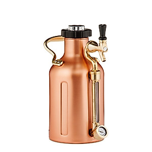 GrowlerWerks uKeg Carbonated Growler-Great Gift for Beer Lovers, 64 oz, Copper