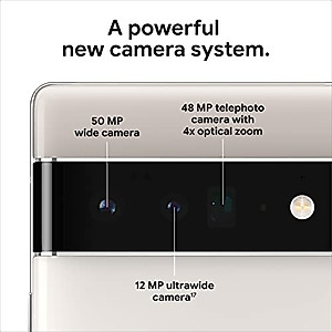 Google Pixel 6 Pro - 5G Android Phone - Unlocked Smartphone with Advanced Pixel Camera and Telephoto Lens - 128GB - Cloudy White