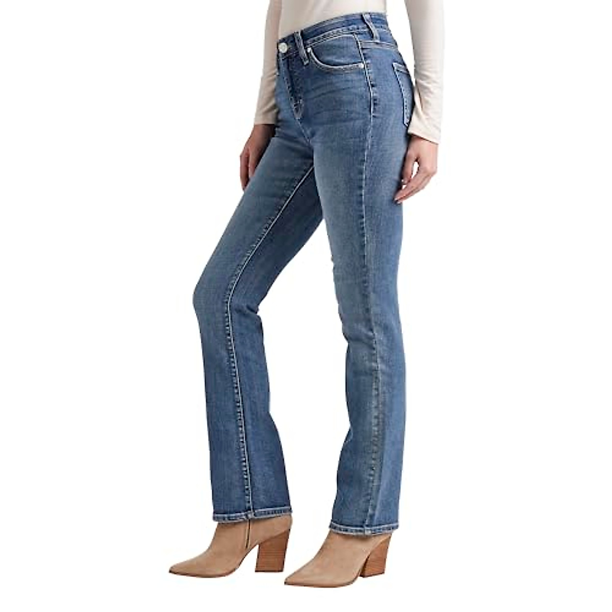 JAG Jeans Women's Eloise Mid Rise Bootcut Jeans, Mid Vintage, 12