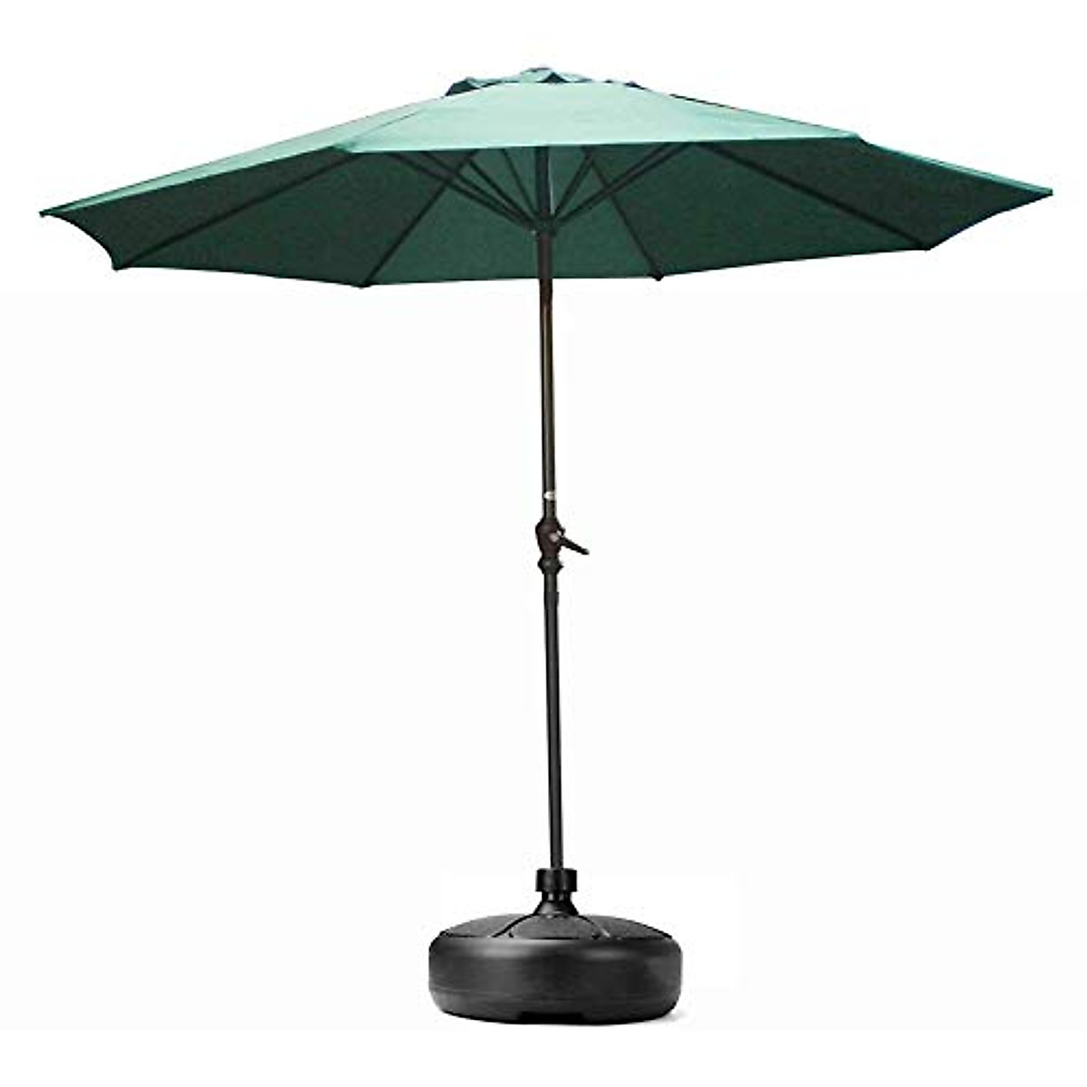 Braceus Patio Umbrella Base, Water Filled Round Patio Yard Umbrella Stand Parasol Base Holder with 1.3" -1.5" Pole Diameters for Outdoor, Lawn, Garden, Beach Black