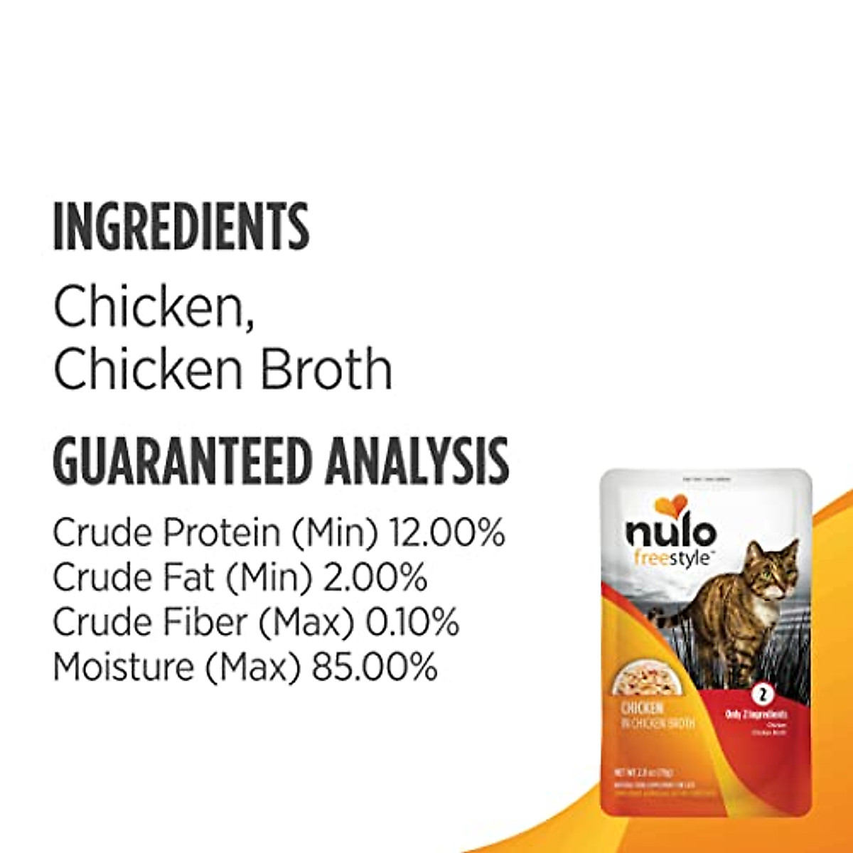 Nulo Freestyle Cat & Kitten Wet Cat Food Pouch, Premium All Natural Grain-Free Soft Cat Food Topper with Amino Acids for Heart Health and High Animal-Based Protein, 2.8 oz, 6 Count