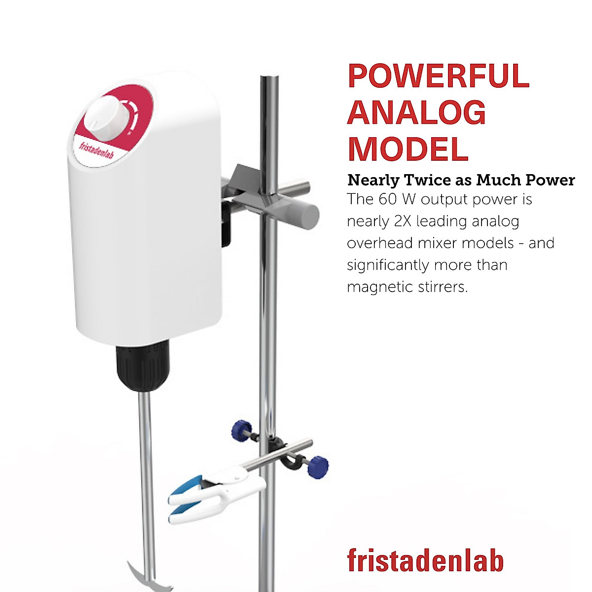 Fristaden Lab Overhead Stirrer | Powerful Analog Lab Mixer | 10 L Capacity | USA Company