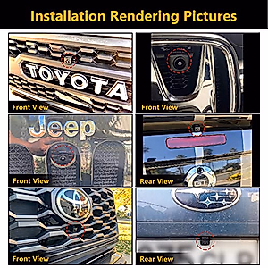 NATIKA Backup/Front View Camera: No Distorted Affect Starlight Night Vision HD Waterproof 960H CVBS/720P AHD Hitch Backup/Reverse/Rear View Camera License Plate for Cars Pickup Trucks SUV RV Van