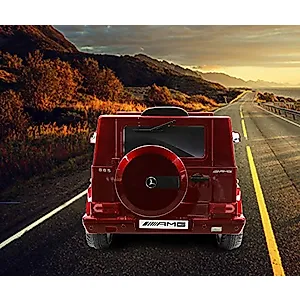 Kids Ride on Powered Car Licensed Mercedes-Benz 12V Remote Controller, mp3 Player /USB/TF Cards Bluetooth Foot pendal for Ages 3 up-Red