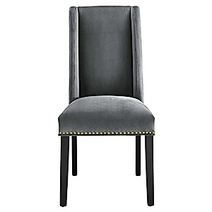 Modway Baron Performance Velvet Set of 2 Dining Chairs with Gray EEI-5012-GRY