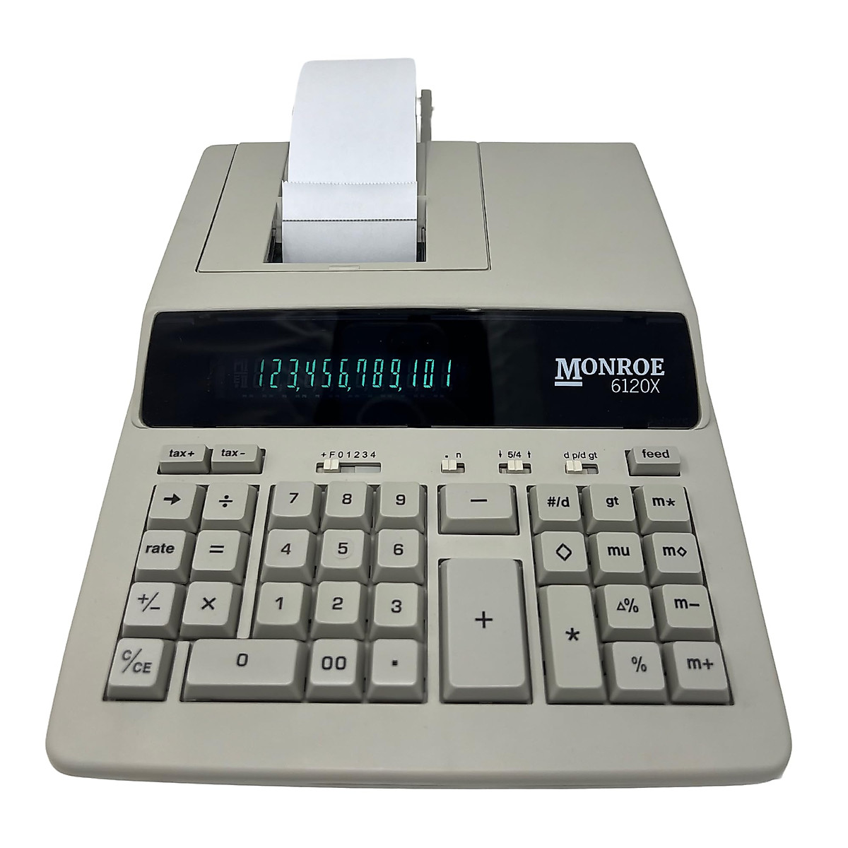 Monroe Systems for Business 6120X Genuine Monroe 12-Digit Print/Display Business Medium-Duty Calculator, Ivory