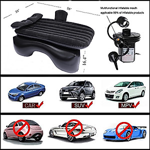 Onirii Inflatable Car Air Mattress Back Seat Bed,Car Beds Thickened Car Camping Air Mattress Bed with Air Pump,55"×35" Portable Car Travel Mattress,Car Sleeping Mattress Bed for Car Universal SUV