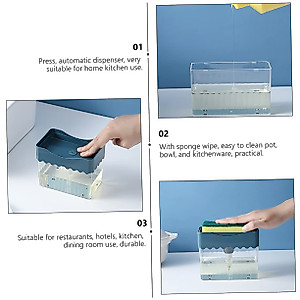 Alipis Soap Pump Dispenser 1PC Presser 2 in 1 Kitchen Sponge Holder Sponge Tray Sink Sponge Hand wash Dispenser Kitchen Sink Sink Dispenser Sink Pump foaming Dispenser abs Soap Counter