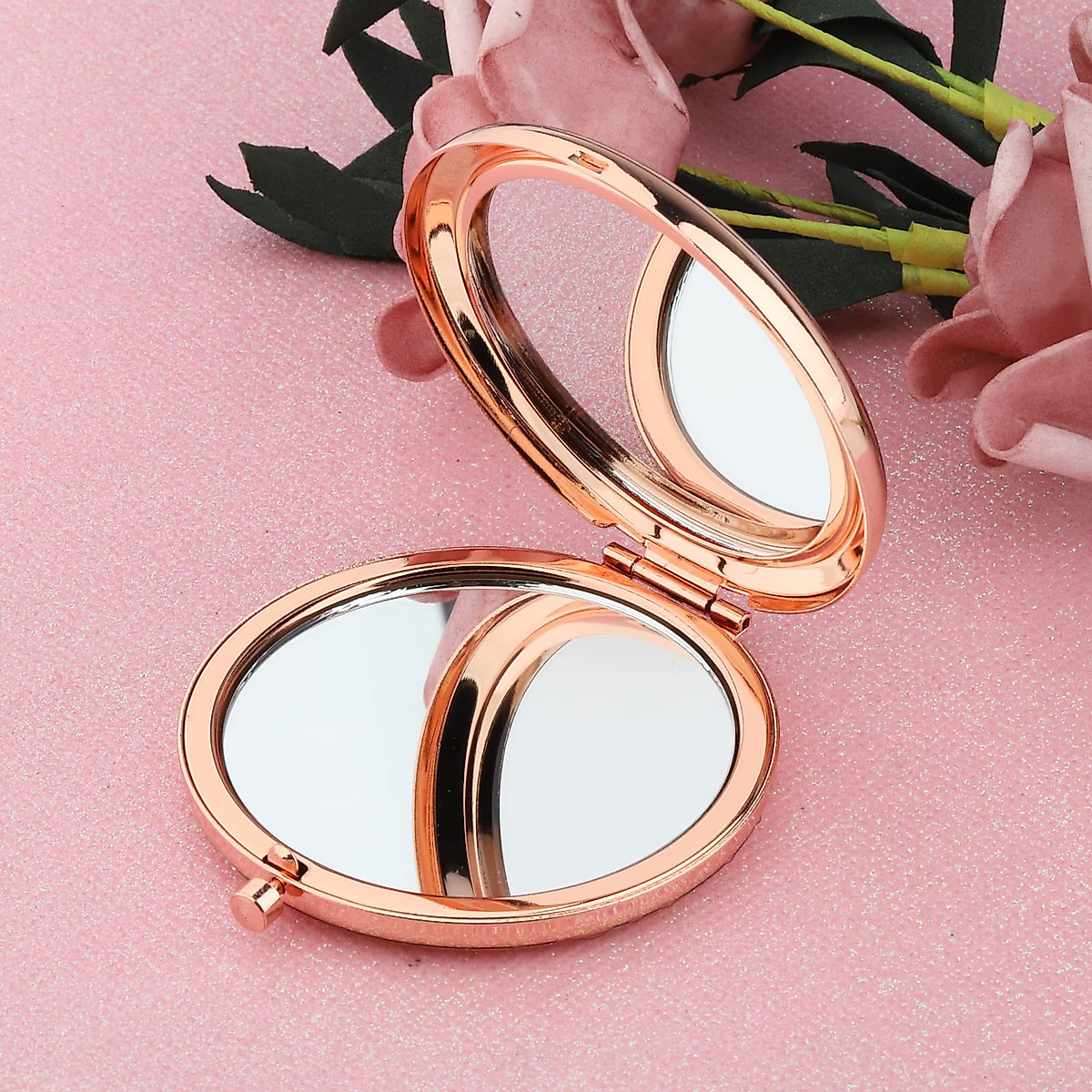 BEKECH Lion Movie Inspired Gift Inspirational Compact Mirror Run Learn from It or Learn from It Makeup Mirror for Women Girls (Lion Movie Mirror)