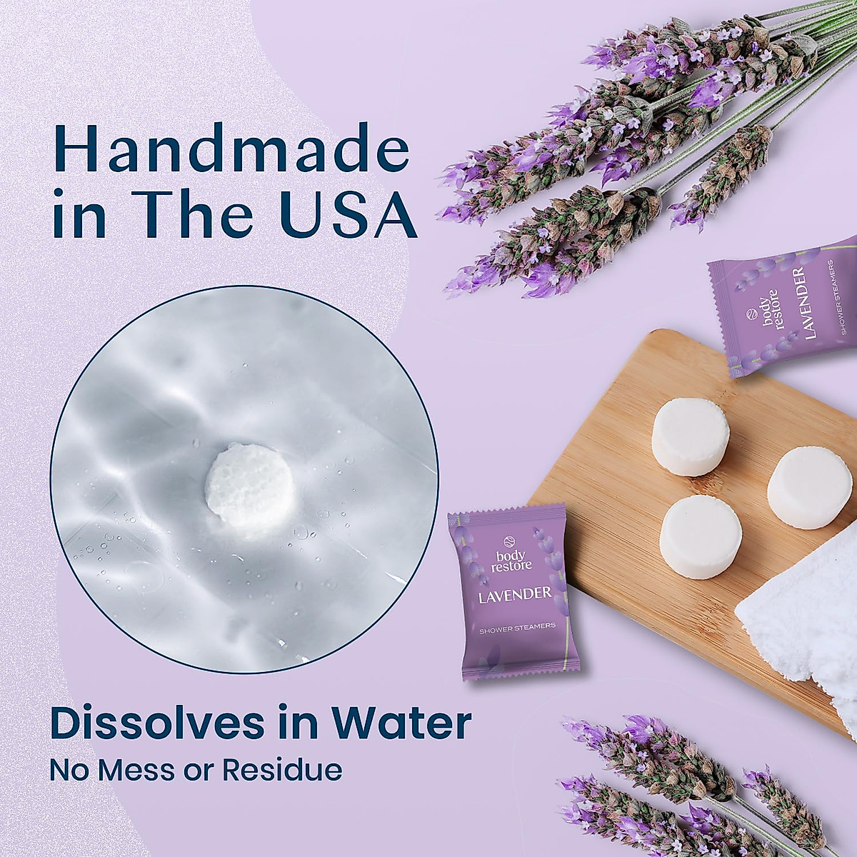 Body Restore Shower Steamers Aromatherapy (15 Pack x 2) - Gifts for Mom, Gifts for Women & Men, Shower Bath Bombs, Lavender, Tea Tree Essential Oils, Stress Relief