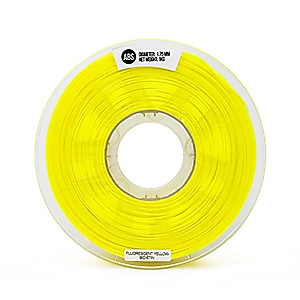 Gizmo Dorks 3mm (2.85mm) ABS Filament 1kg / 2.2lb for 3D Printers, Fluorescent Yellow (UV Light)