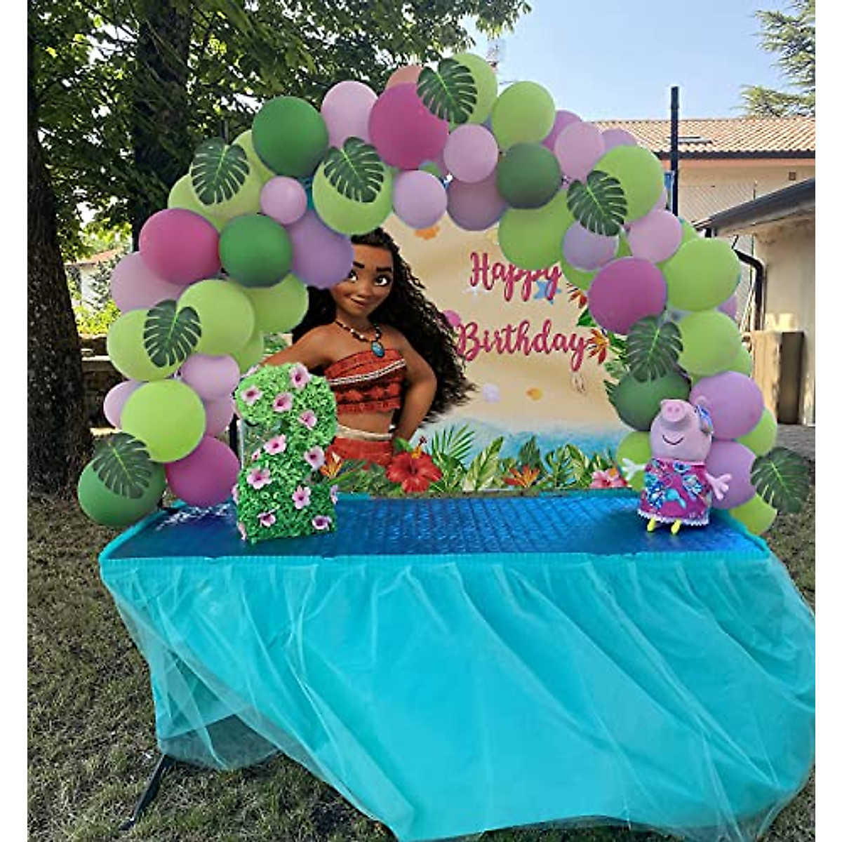 7x5ft Moana Backdrop Maui Summer Beach Princess Girls Birthday Photo Background Baby Shower Party Supplies Cake Table Decorations