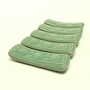 Celadon Spoon Rest From Studio in Korea/Perfect for Asian Spoon and Chopstick