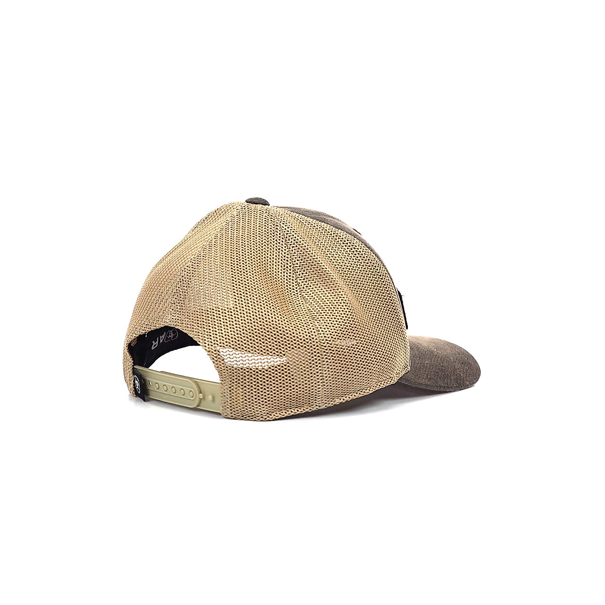 ARIAT Men's Flex Fit 110 Snapback Cap, Brown with Tan Mesh Back and Shield Logo Patch, Adjustable One Size