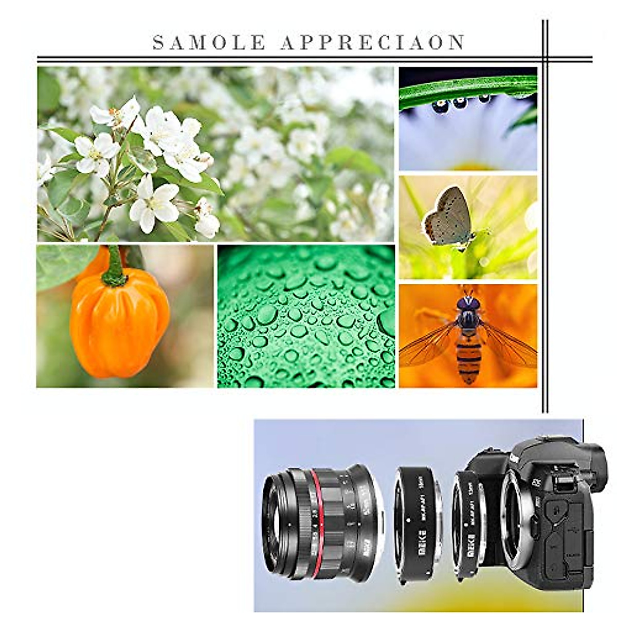 Meike Electronic Auto Focus Macro Extension Tube Set 13mm+18mm for Canon EOS RF Mount EOS R RP R5 R6 DSLR Cameras