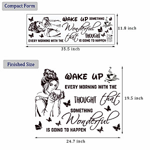 Inspirational Wall Decals Quotes Motivational Inspirational Wall Stickers Letter Wall Decals Vinyl Sayings Beauty Eye Wall Stickers for Women Bedroom Girls Bathroom Beauty Salon Wall Decoration.