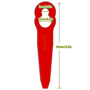 Odashen 40pcs Replacement Plastic Blades Accessories for STIHL Polycut 2-2 FSA 45 Lawnmower Trimmer Grass Mowing Nylon Blades Garden Lawn Cutter