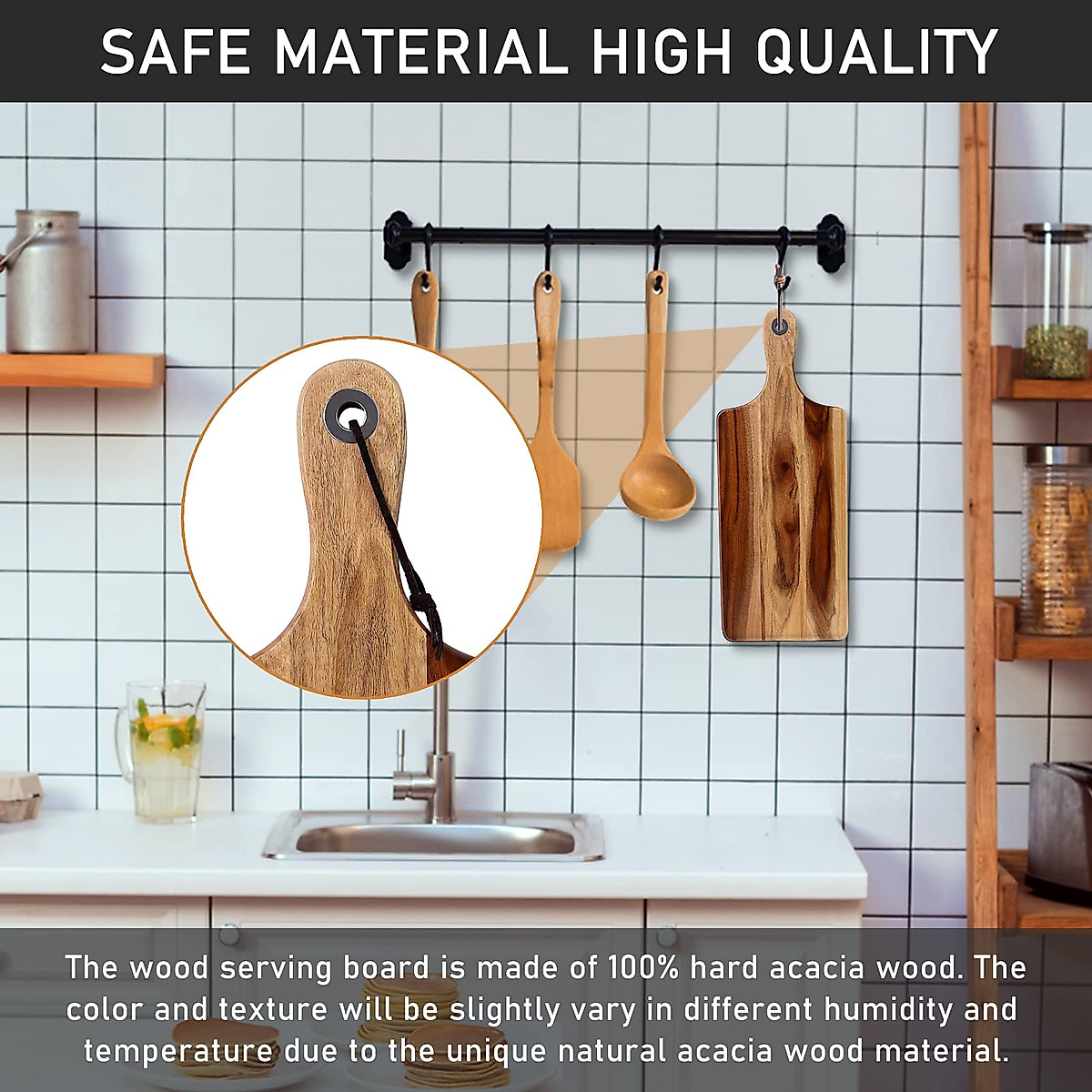 Acacia Wood Cutting Board, Cheese Board Charcuterie Boards, Wood Cheese Platter, Serving Tray Charcuttery Meat Plate Pro, Best Gifts For Christmas, Thanksgiving, House Warming, Wedding Anniversary