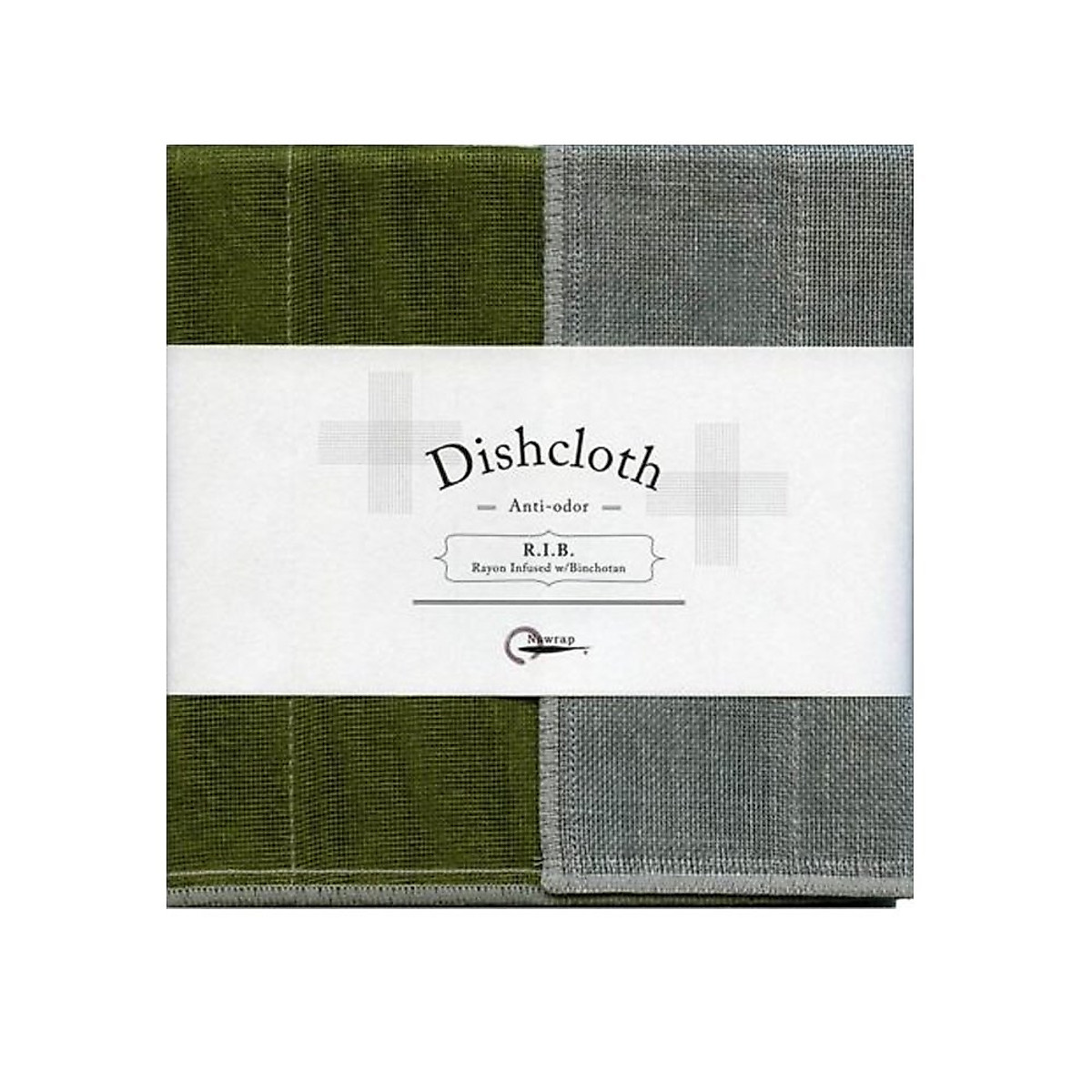 IPPINKA Nawrap Binchotan Charcoal Dishcloths, Set of 3 - Tea Brown, Pink & Moss Green