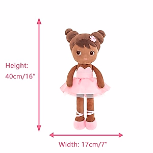 Lazada African American Baby Dolls Gifts Soft Plush Girl Toys Brown Skin 16"