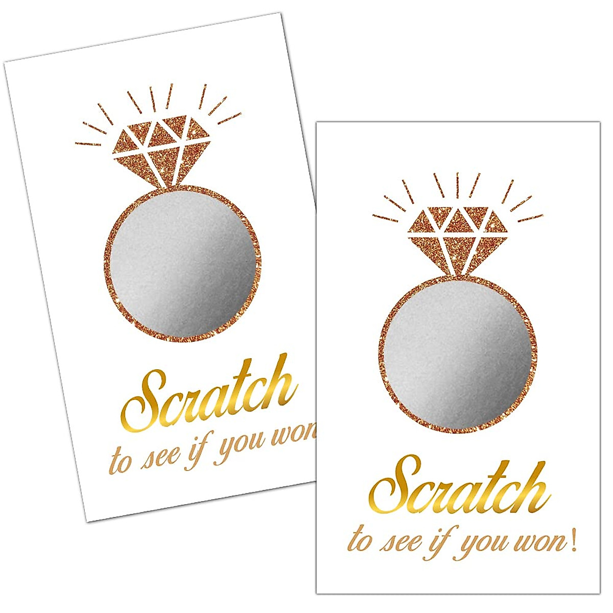 Haizct 50 Pack Diamond Bridal Shower Scratch Off Game Cards for Country Wedding, Bridal Shower, Bridal Lottery Tickets, Wedding Shower Ideas (Scratch to see if you won)