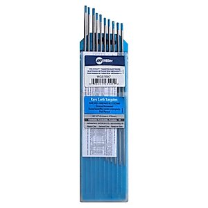 Miller Weldcraft WG018X7 Rare Earth Tungsten Electrode 1/8" X 7", 10 pack