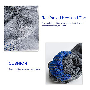 HaloYIYI Mens Ankle Athletic Moisture Wicking Cushion Low Cut Tab Socks,4 Pairs (Coffee, L)