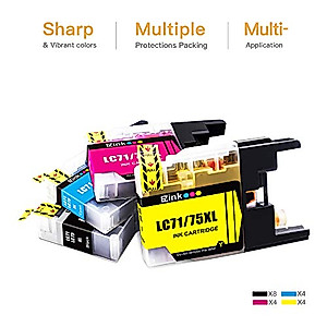 E-Z Ink (TM) LC71/75XL Compatible Ink Cartridge Replacement for Brother LC75 LC79 XL to Use with MFC-J430W MFC-J6510DW MFC-J6710DW MFC-J6910DW (8 Black, 4 Cyan, 4 Magenta, 4 Yellow) 20 Pack