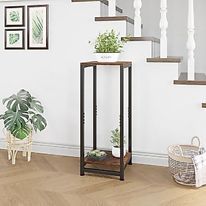 VonDream Tall Plant Stands Indoor, 2 Tier Pedestal Stand, Corner Plant Stands for Indoor Plants Multiple, Small Side Table for Indoor Plants, Tall Plant Table