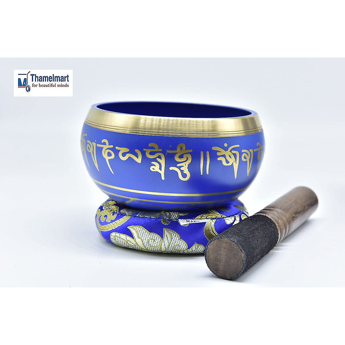 5 Inch Tibetan Meditation Yoga Singing Bowl Set with free,wooden Mallet Silk Cushion and Carry bag from Nepal, Singing bowls.