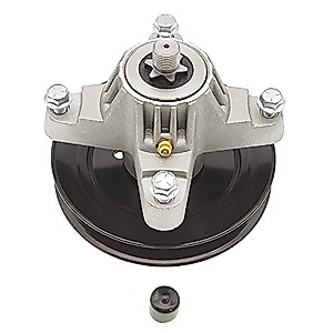 q&p Outdoor Power 918-0574C 42" Deck Spindle Assembly Bracket Replaces MTD 918-0574C 918-0565C Newer 600 Series Mounting Holes are Threaded & with 4 mounting Bolt