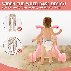 Sit-to-Stand Learning Walker Kids Activity Center Baby Walker Entertainment Table Steering Wheel Educational Push Toy for Babies Toddlers