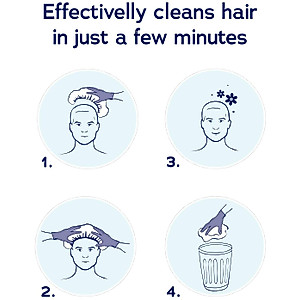 MedVance No Rinse Shampoo Cap | Rinse Free Shower Cap that Shampoos & Conditions | PH Balanced & Hypoallergenic Waterless Hair Wash | 3 Packs