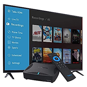 Tablo Dual HDMI [TDNS-HDMI-2B-01-CN] Over-The-Air [OTA] Digital Video Recorder [DVR] - with WiFi, Remote, Black