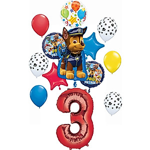 Paw Pups on Patrol Party Supplies 3rd Birthday Balloon Bouquet Decorations
