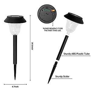 8 Pack Solar Lights Outdoor waterproof, Solar Powered Garden Lights, Bright LED Solar Pathway Lights, Auto On/Off landscape solar lights for Garden, Yard, Landscape, Patio, Driveway, Backyard, Walkway