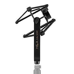 H&A Microphone Suspension Shockmount (Black Matte) for Electro-Voice RE20 / RE27N/D / RE320 Microphones