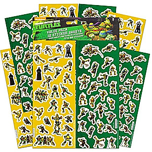 Teenage Mutant Ninja Turtles Pens Value Bulk Pack Bundle ~ 12 Ninja Turtles Ballpoint Pens with Stickers (TMNT School Supplies, Office Supplies, Party Favors)