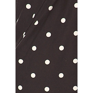 Leggings Depot Women's Relaxed fit Jogger Pants - Track Cuff Sweatpants with Pockets-R885, Medium, Polka Dots