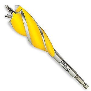 Ivy Classic 46262 1-1/2 x 6-1/4" Swift Bore 4-Cutter Auger Bit, 1/Card, 1-1/2 x 6-1/4"