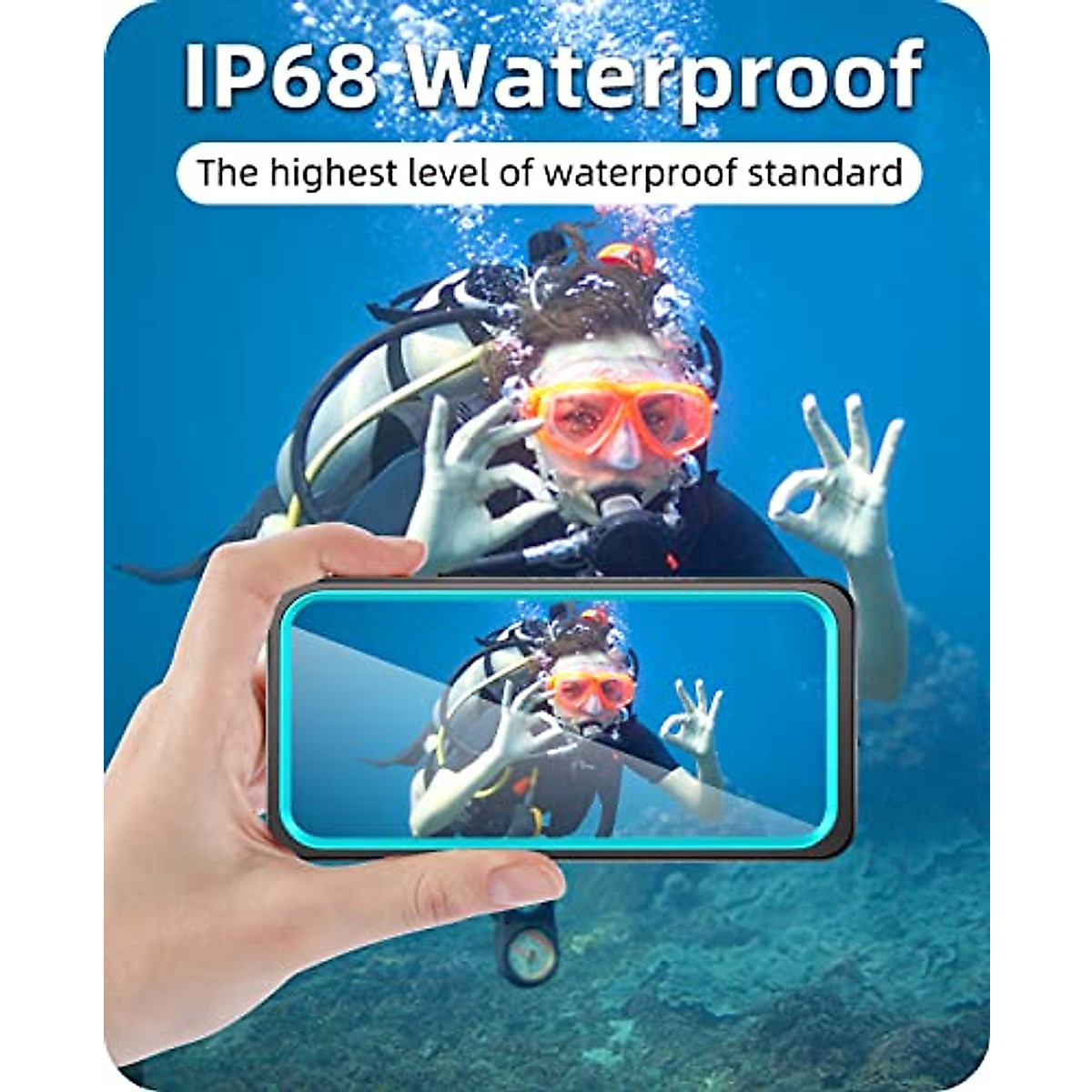 WIFORT iPhone 11 Waterproof Case - Built-in Screen Protector Water Resistant Cover Protective Drop Protection Hard, Shockproof Full Body Defender Tough Military Grade - 6.1" Teal